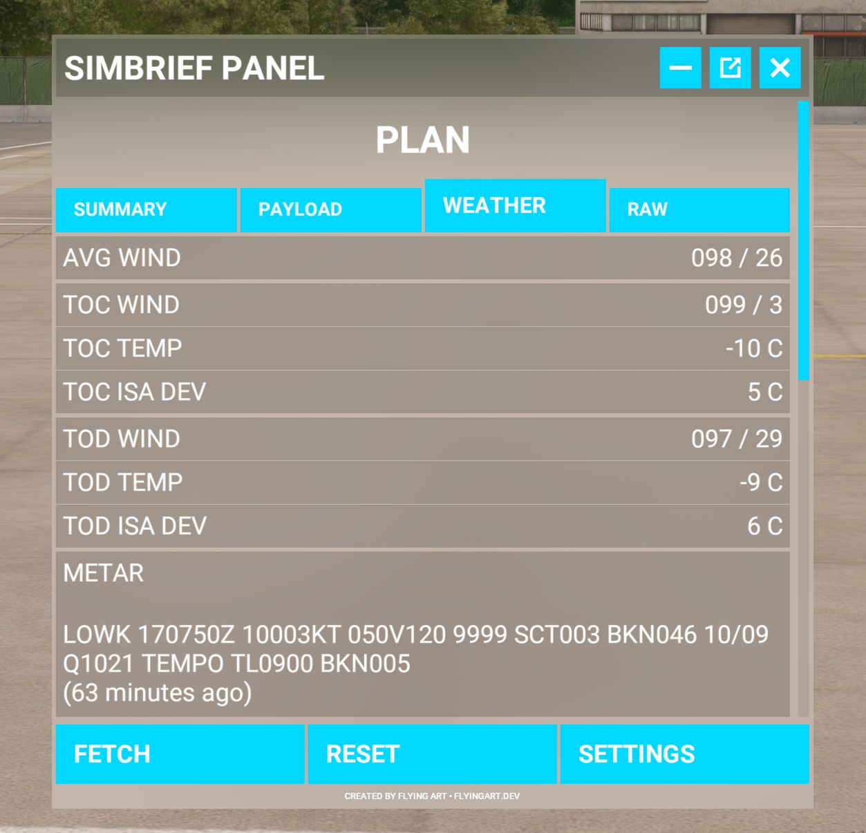 SimBrief-Panel für MSFS | Freeware | Flightnews24